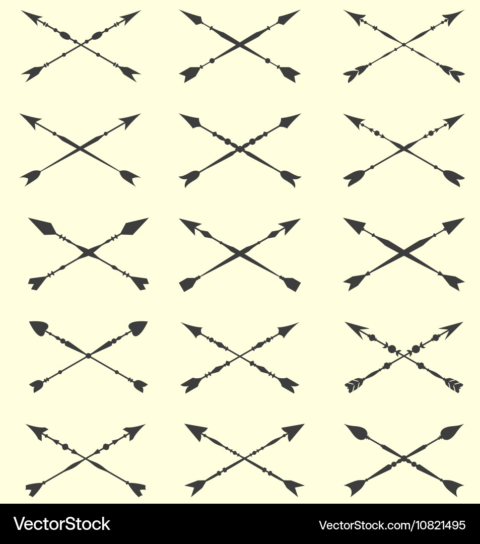 Arrow clip art set in on white background Vector Image