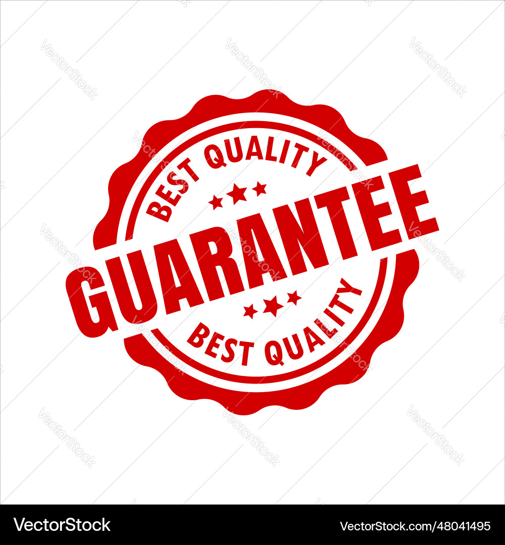 Best quality guarantee red seal isolated Vector Image