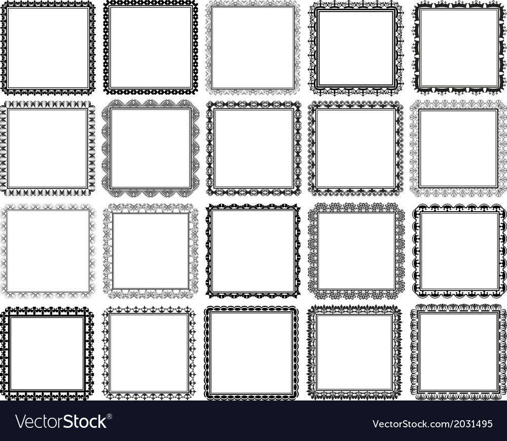 Square frames Royalty Free Vector Image - VectorStock