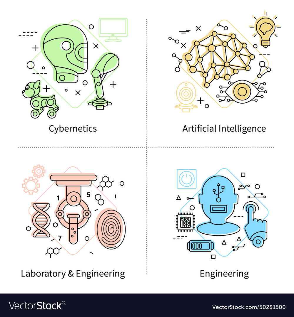 Artificial intelligence icon set Royalty Free Vector Image Artificial intelligence icon set Royalty Free Vector Image