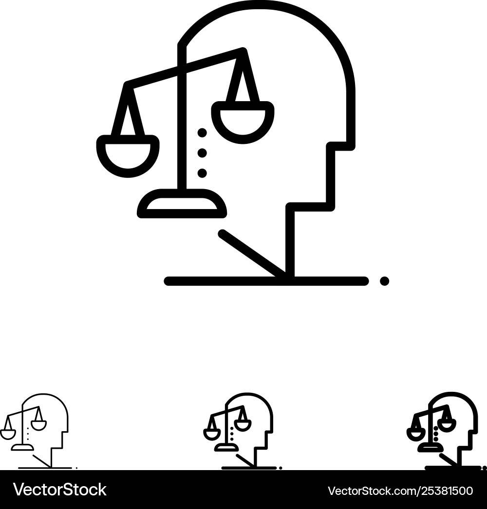 Balance equilibrium human integrity mind bold and Vector Image