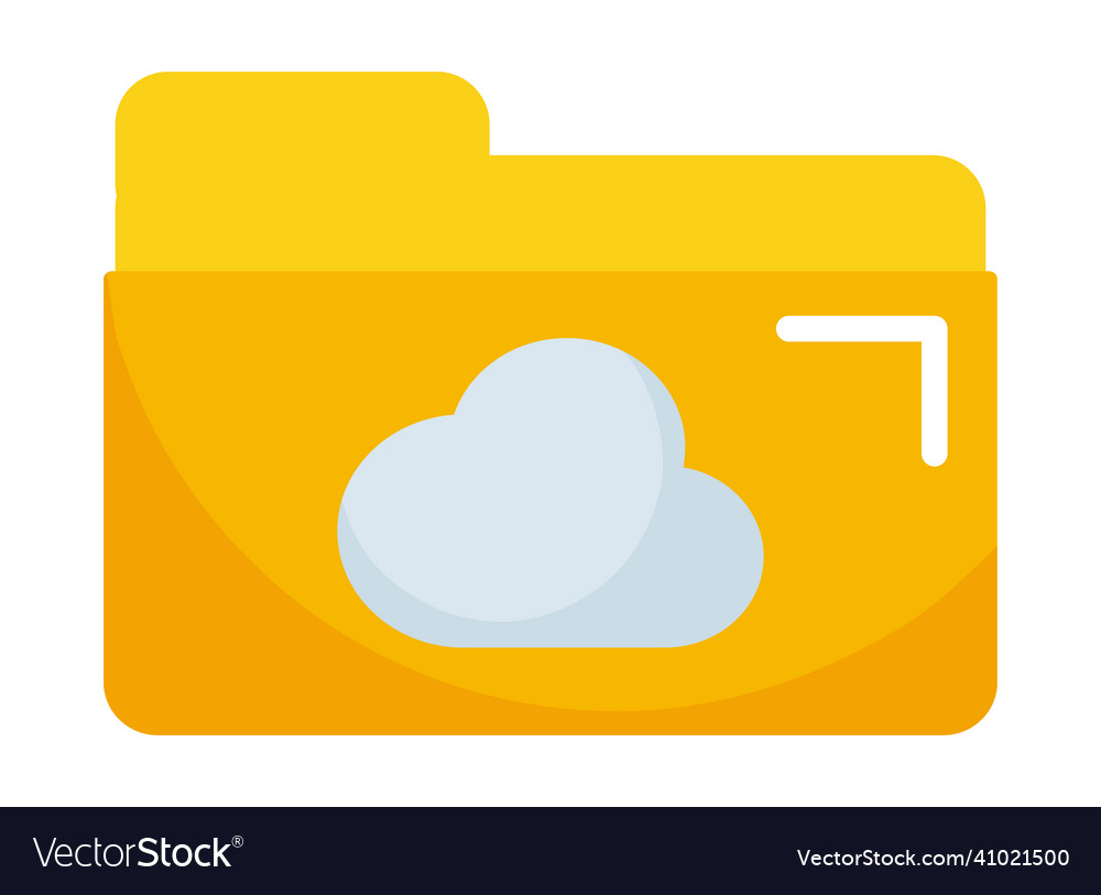 Cloud storage folder Royalty Free Vector Image