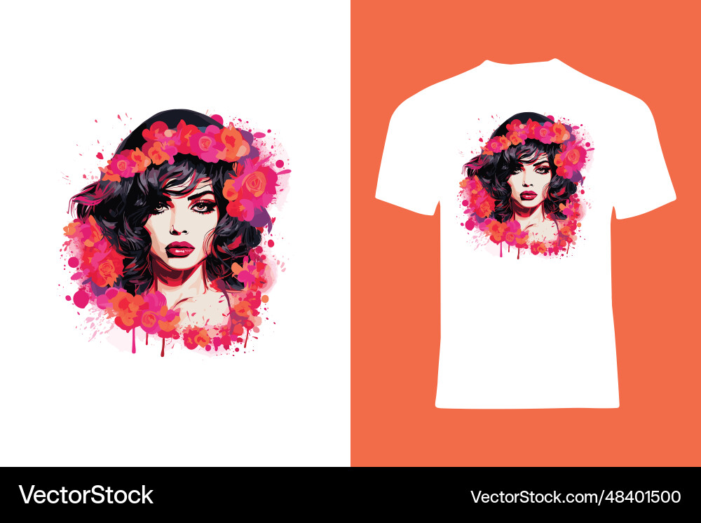 Comic female character abstract cartoon style Vector Image