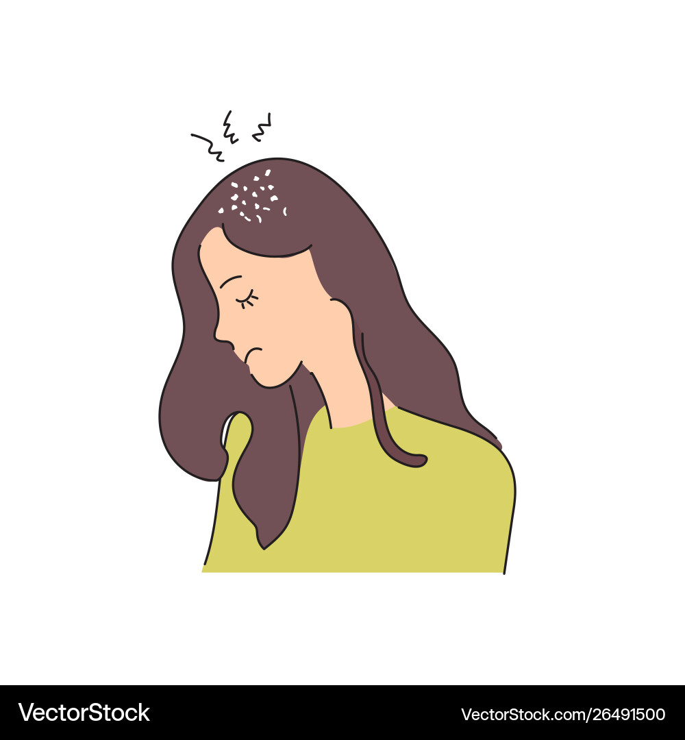 Fungal diseases scalp Royalty Free Vector Image