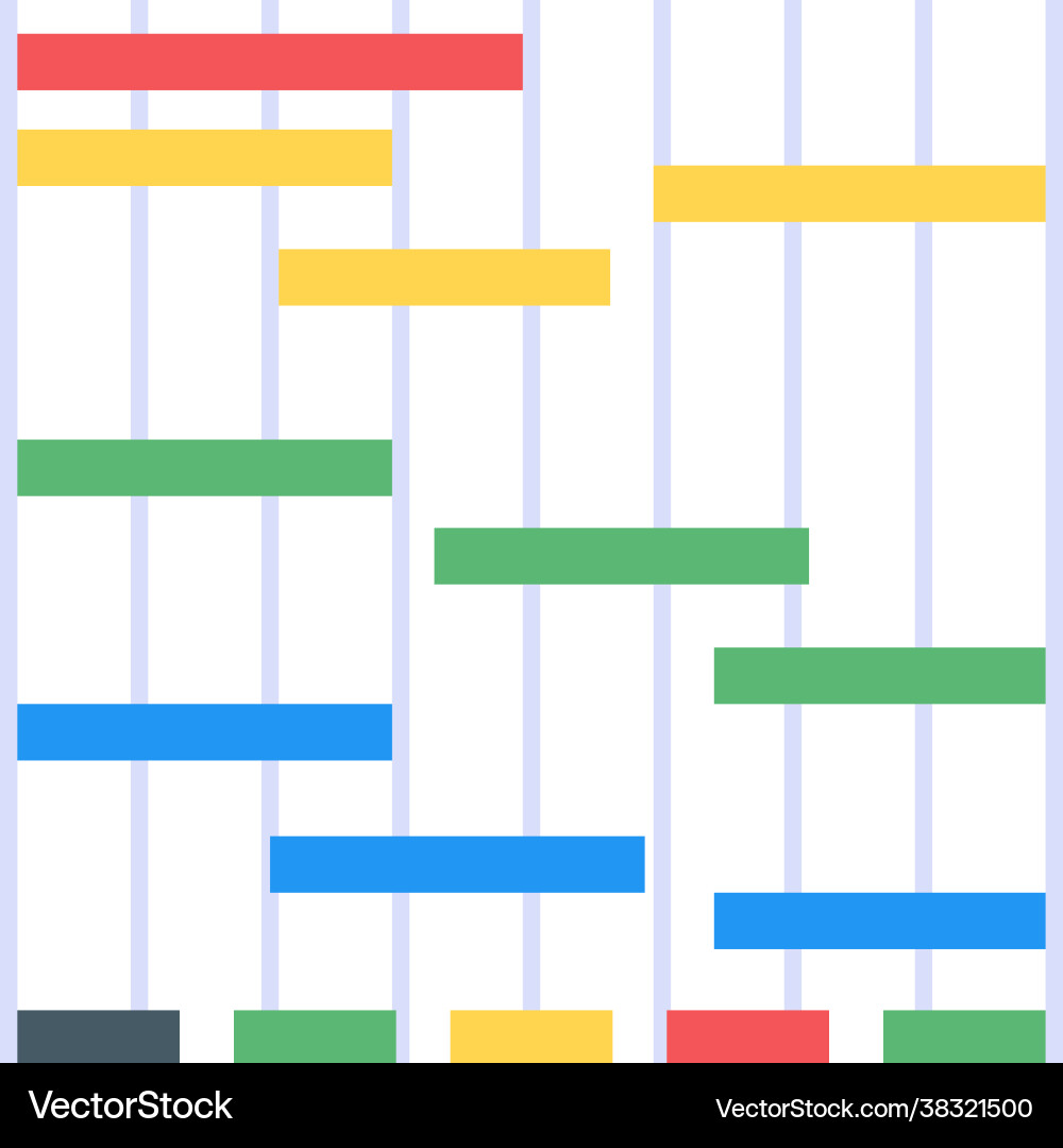 Gantt infographic Royalty Free Vector Image - VectorStock