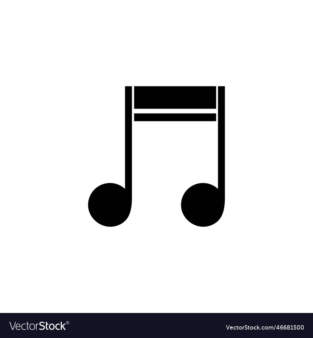 Music note logo Royalty Free Vector Image - VectorStock