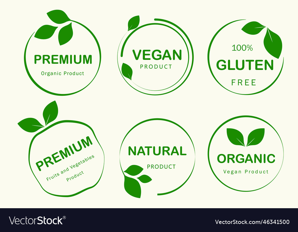 Organic food farm fresh and natural product Vector Image