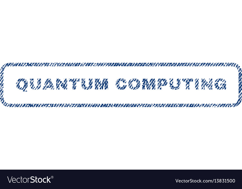 Quantum computing textile stamp Royalty Free Vector Image
