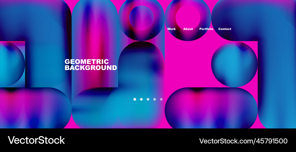 Round shapes and circles with liquid gradients Vector Image