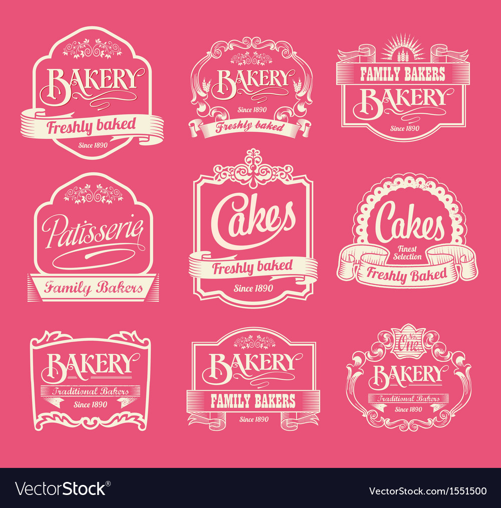 Set label design elements Royalty Free Vector Image