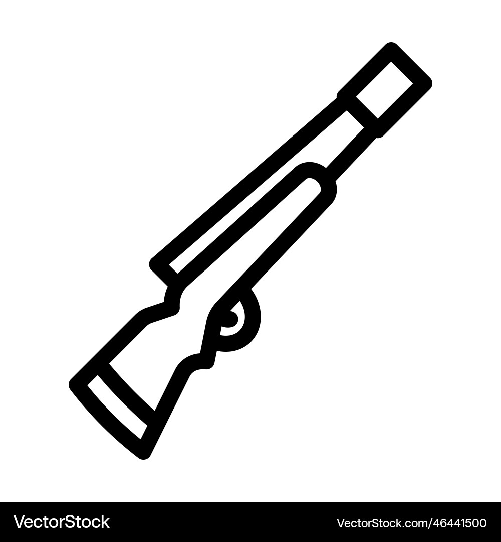 Shotgun thick line icon for personal Royalty Free Vector