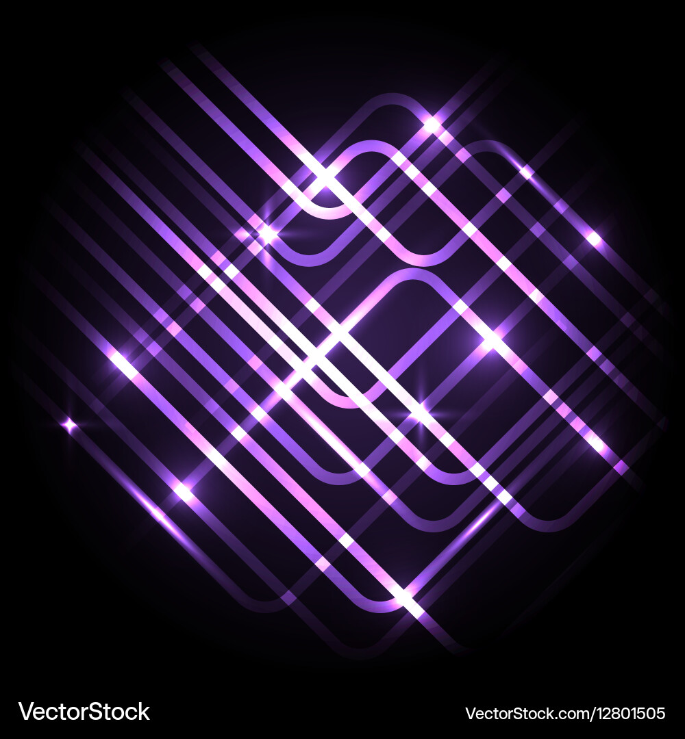 Abstract neon purple background with lines Vector Image
