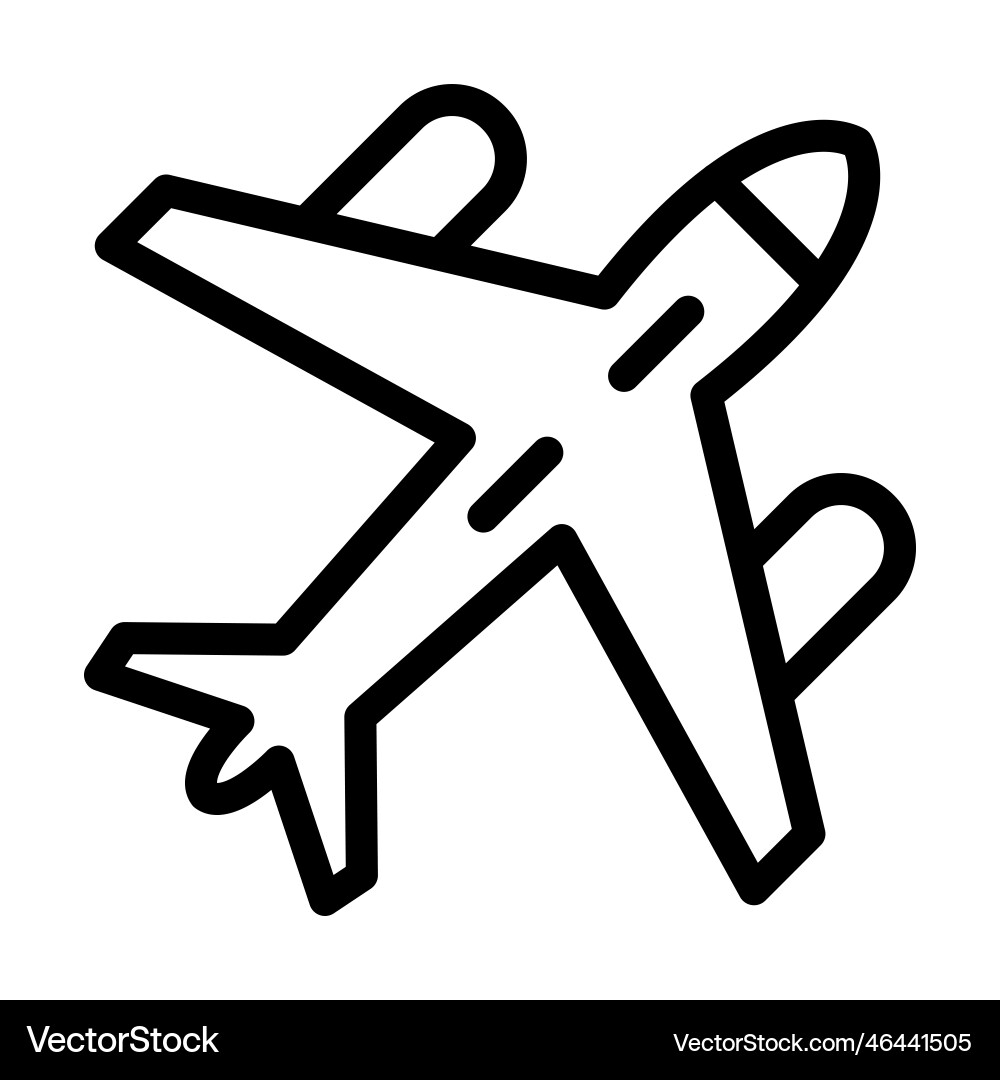 Aircraft thick line icon for personal Royalty Free Vector