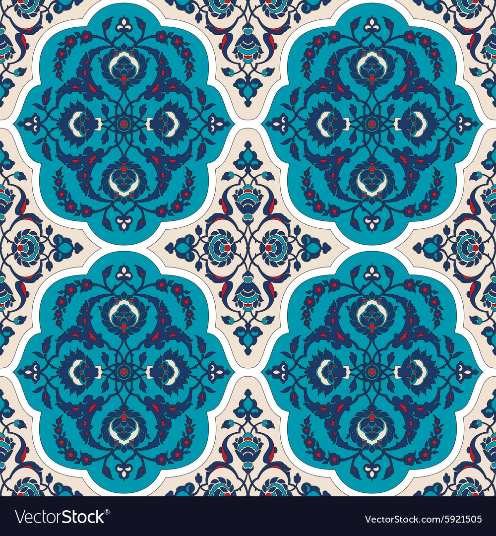 Arabesque seamless pattern Royalty Free Vector Image