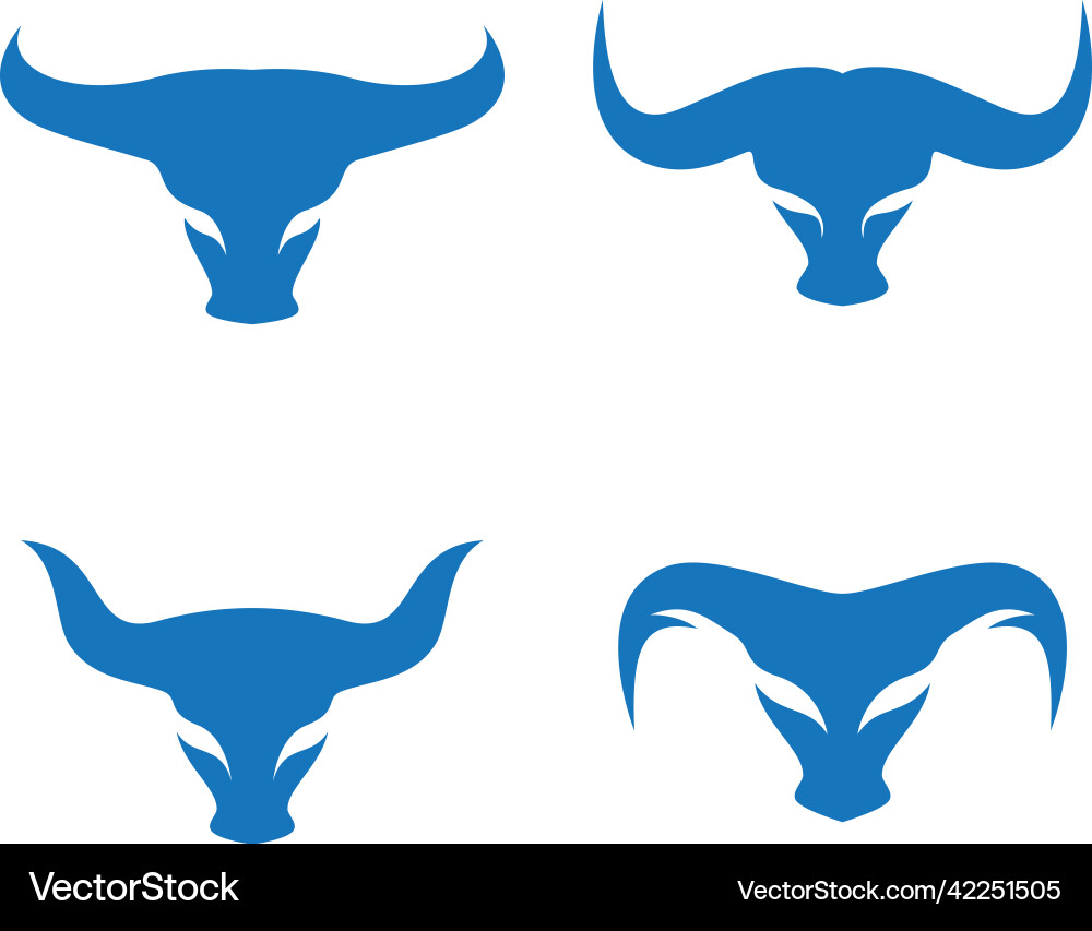 Bull head logo images Royalty Free Vector Image