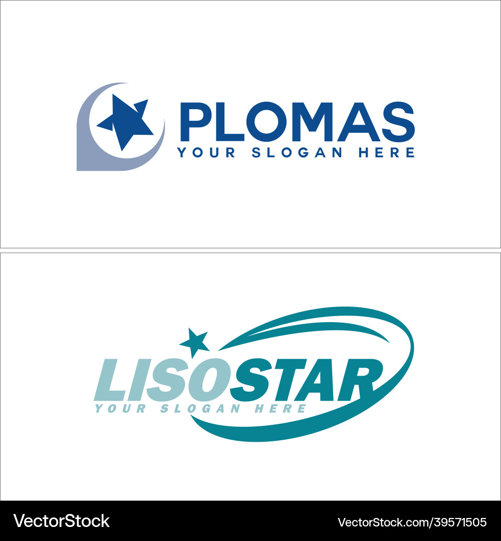 Business technology pin star logo design Vector Image