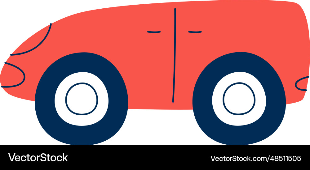 Childish car transport Royalty Free Vector Image