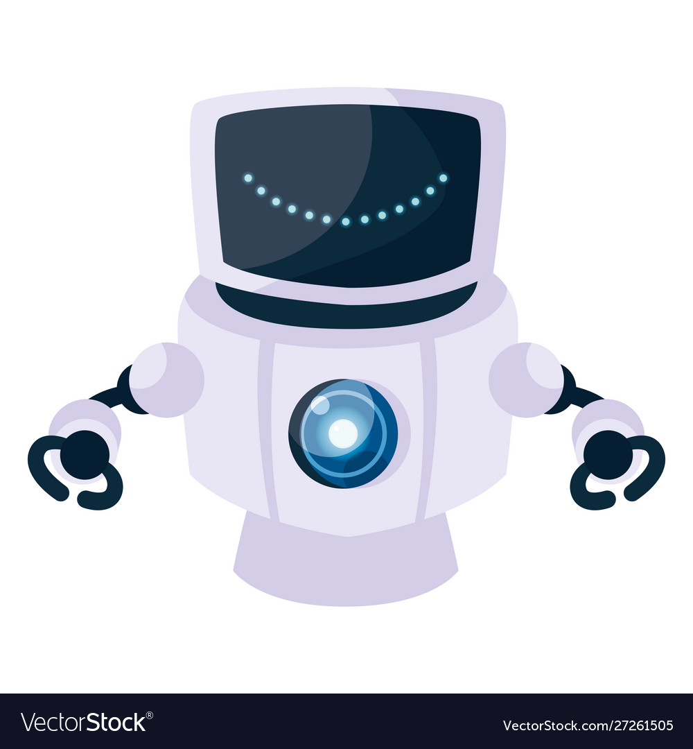 Isolated technology robot design Royalty Free Vector Image