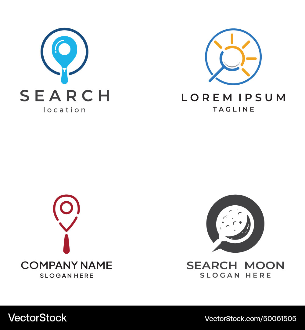 Logo search or discovery logo search by Royalty Free Vector