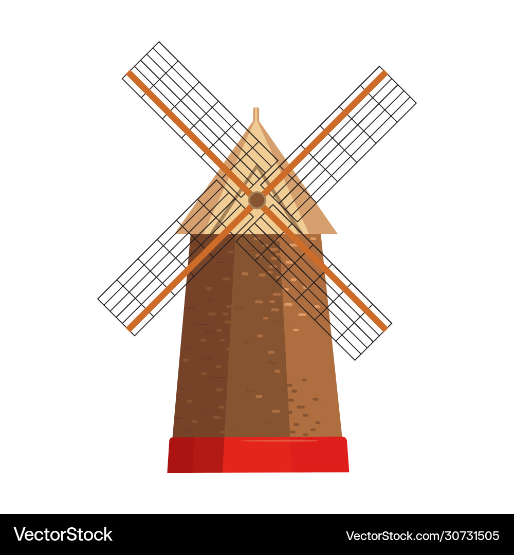 Mill iconcartoon icon isolated on Royalty Free Vector Image