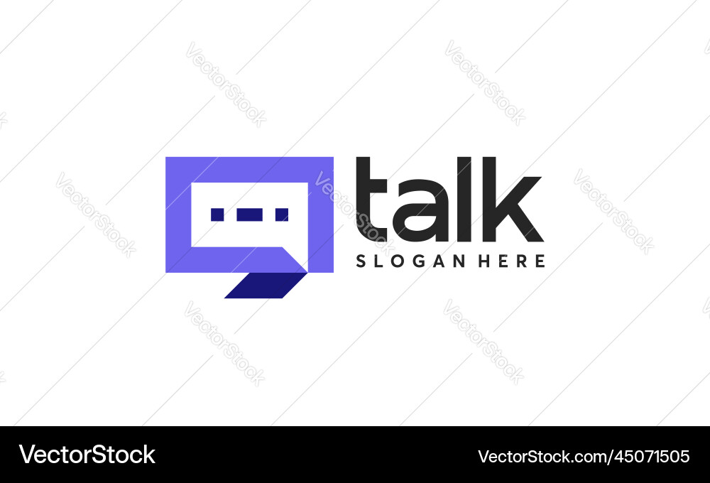 Modern talk logo designs chat message logo symbol Vector Image