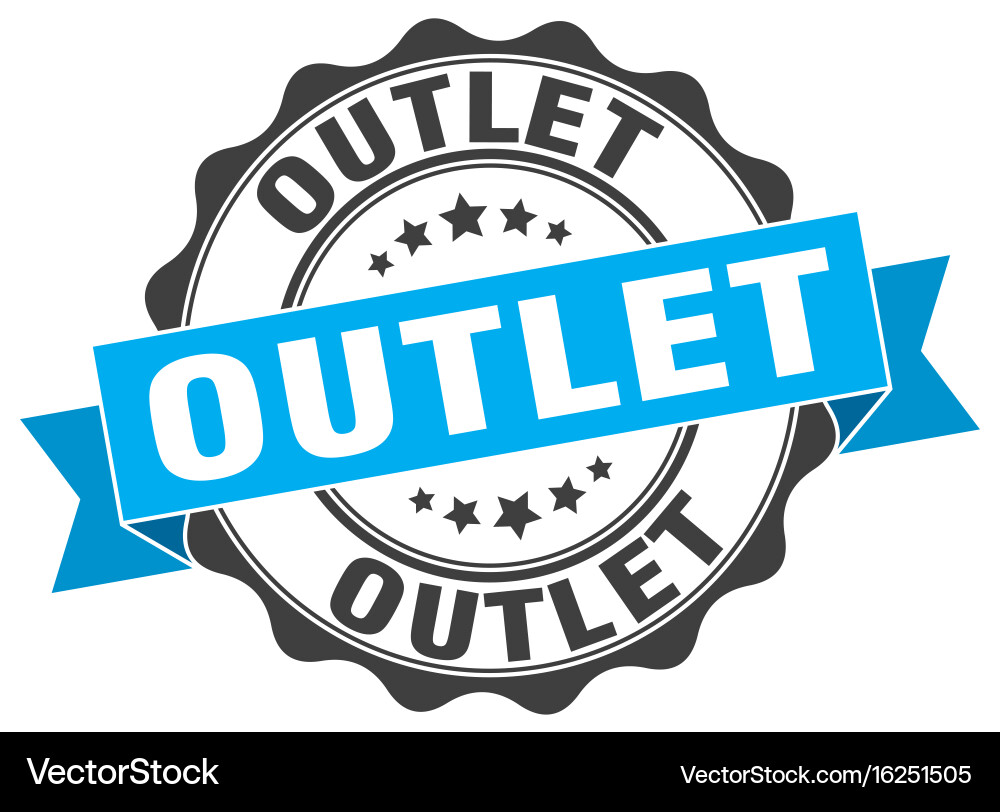 Outlet stamp sign seal Royalty Free Vector Image