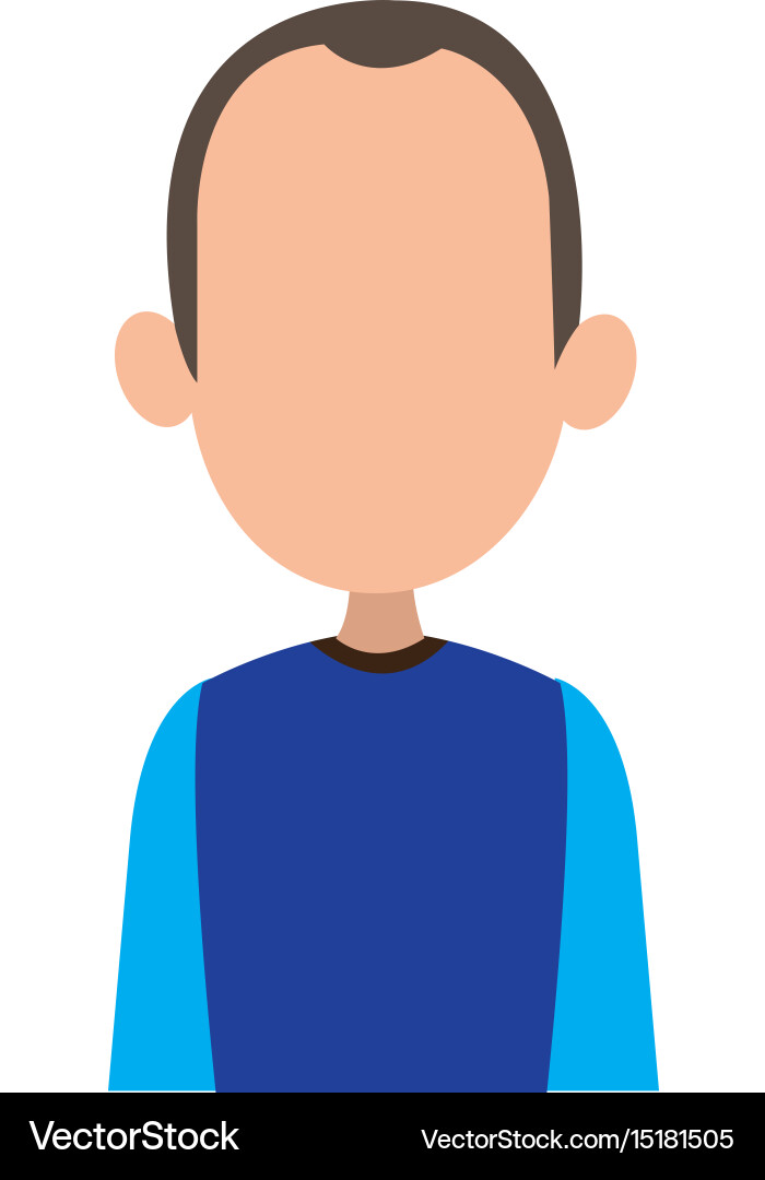 Portrait man people faceless style image Vector Image