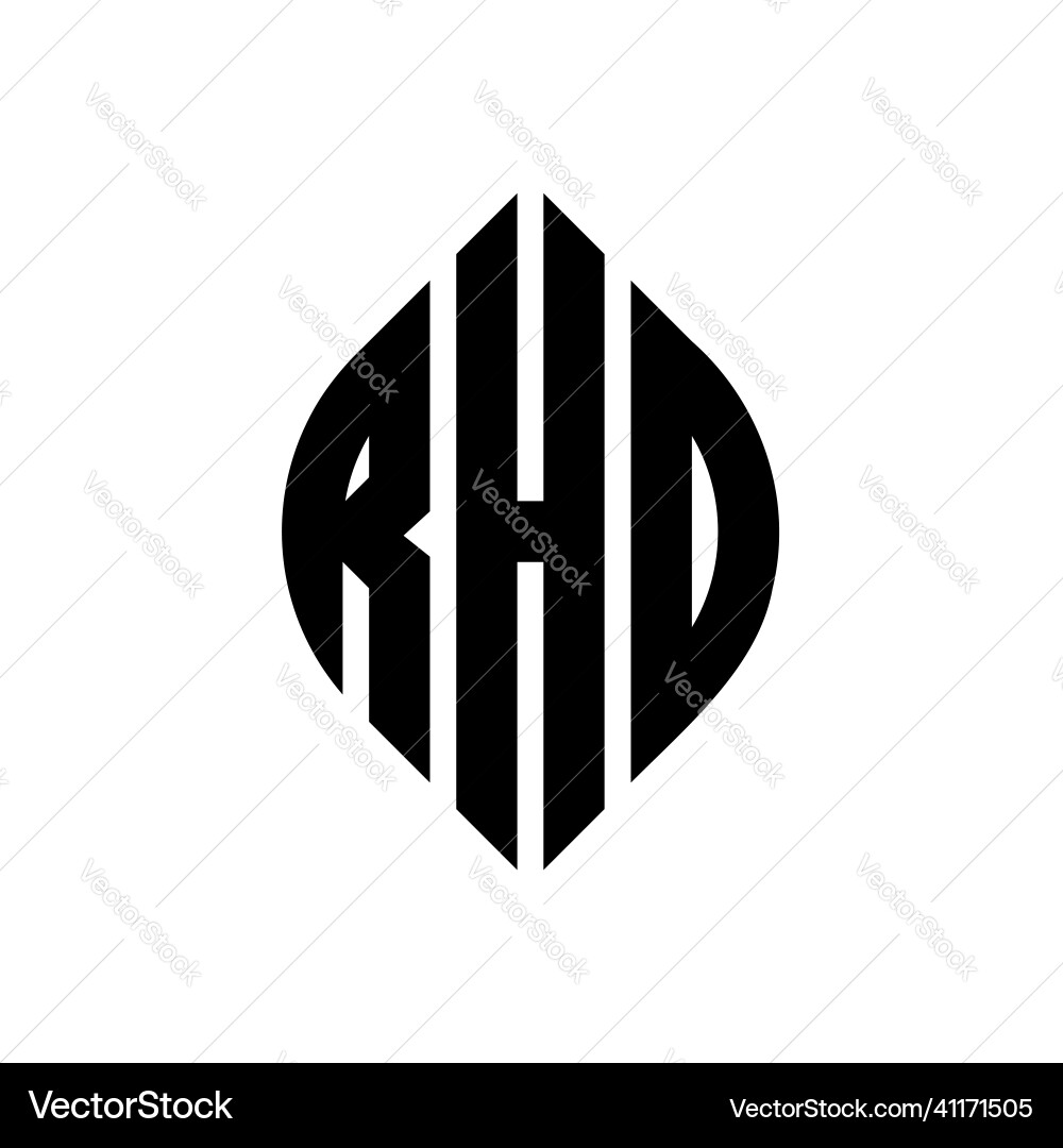 Rho circle letter logo design with circle Vector Image