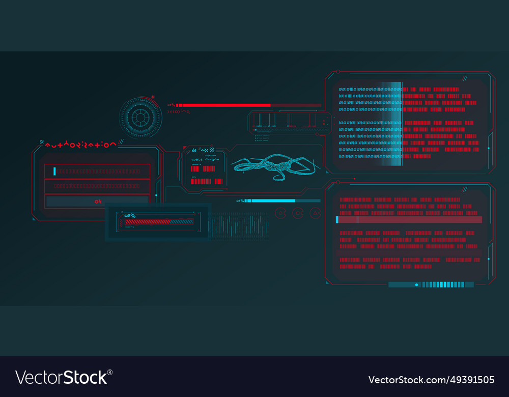 Scientific research data processing interface Vector Image