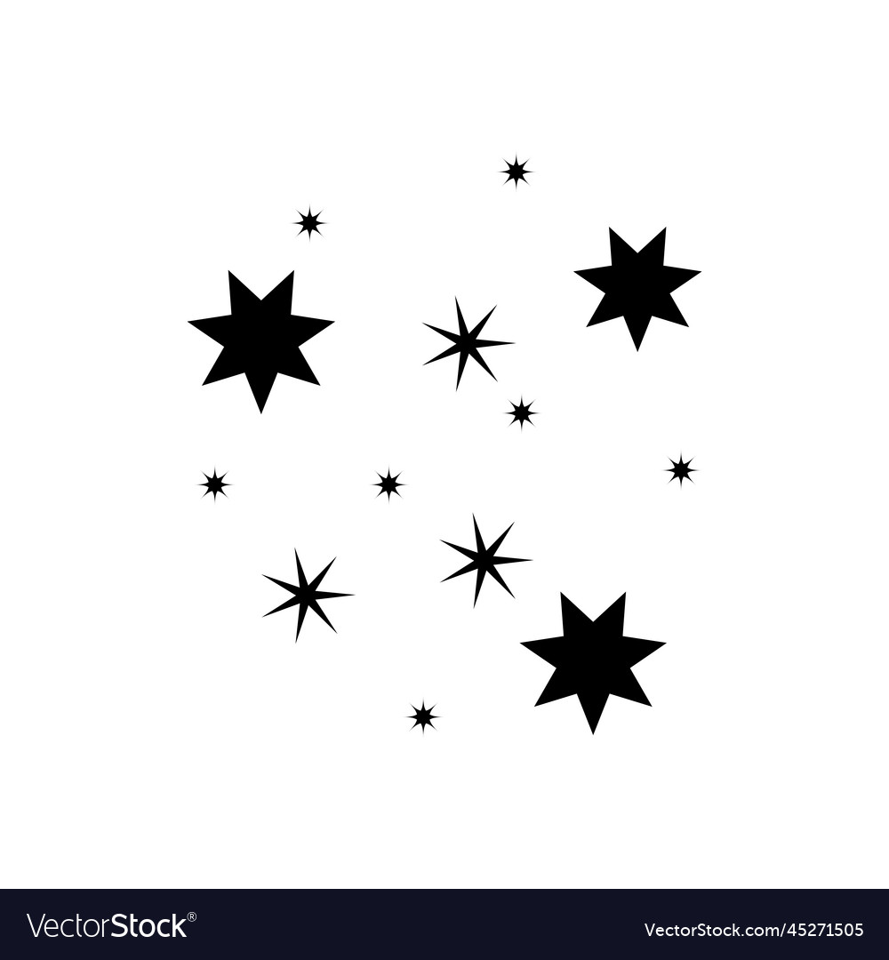 Star icon twinkling stars sparkles shining burst Vector Image