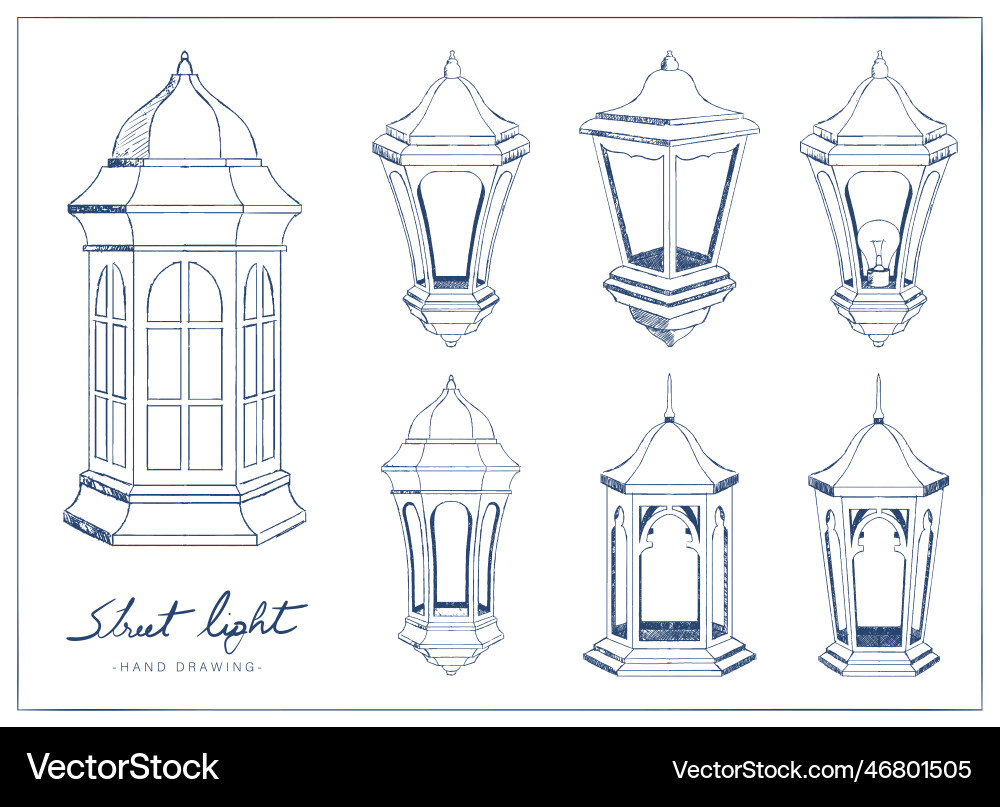 Vintage lamp design isolated on background Vector Image