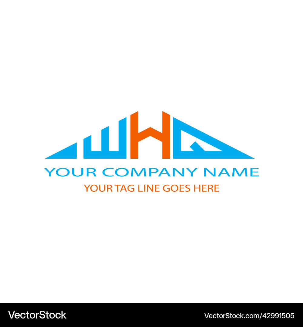 Whq letter logo creative design with graphic Vector Image