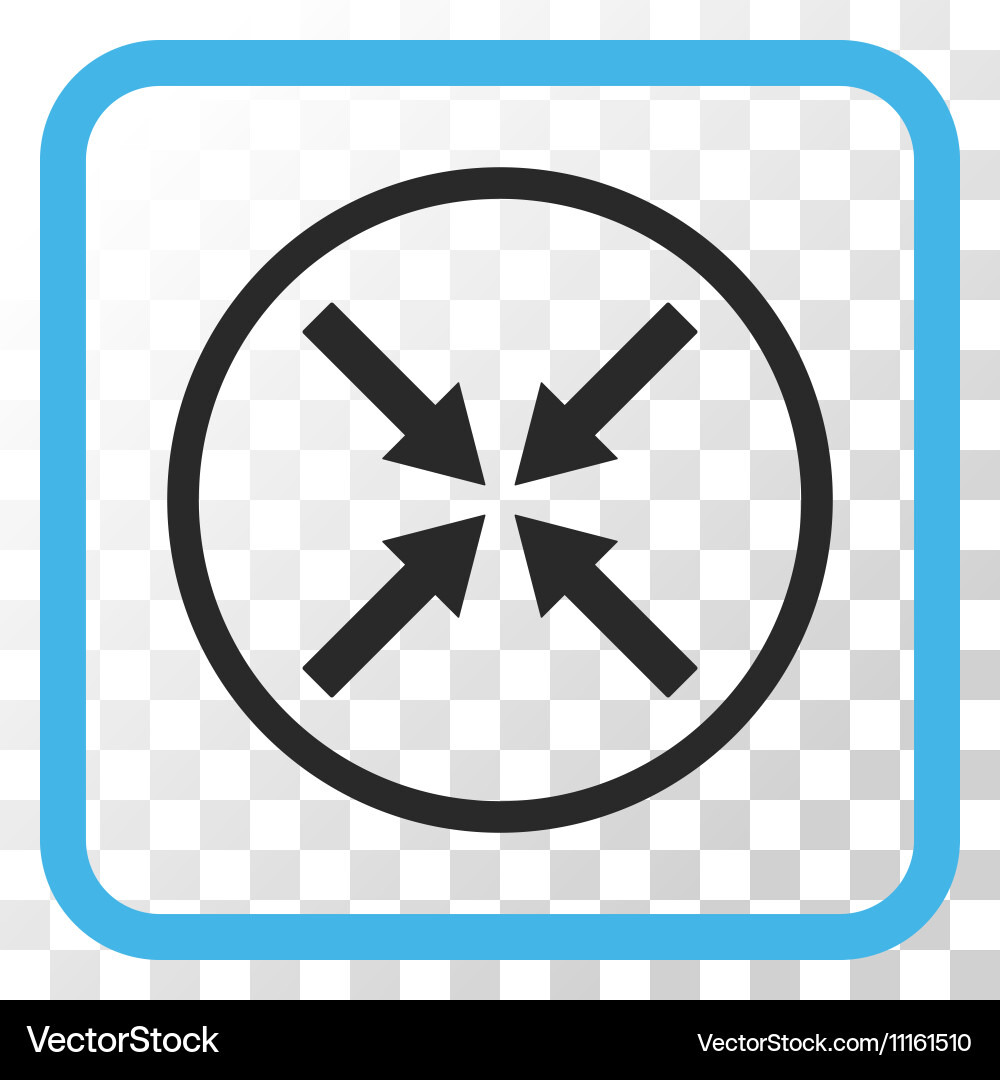 Center arrows icon in a frame Royalty Free Vector Image