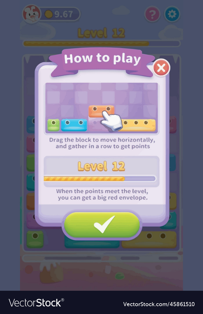 Complete Set Of Level Button Game Ui Pop Up Icon Vector Image