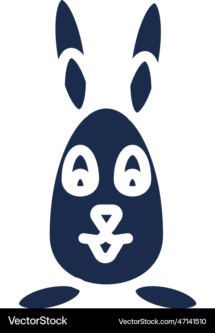 Easter bunny icon filled bunny icon from Vector Image