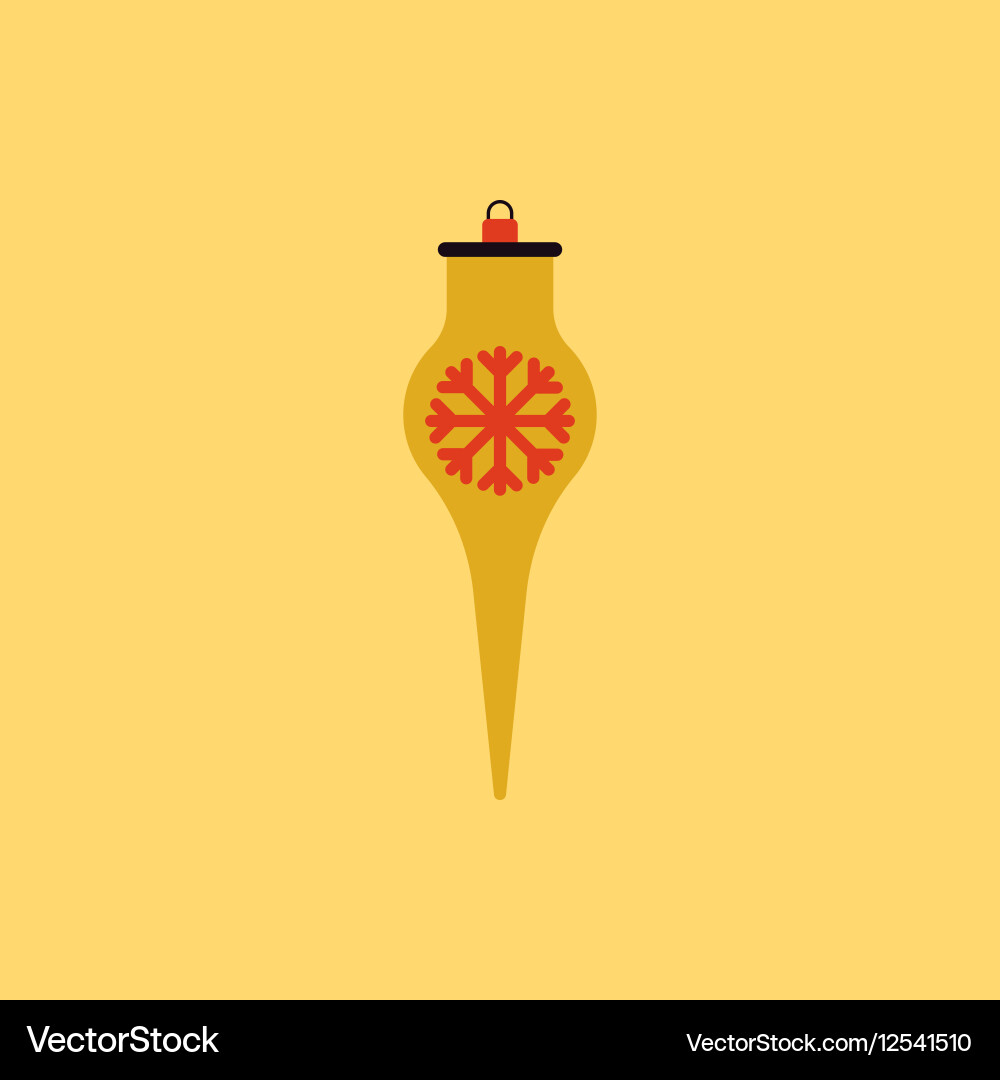Icicle christmas toy Royalty Free Vector Image
