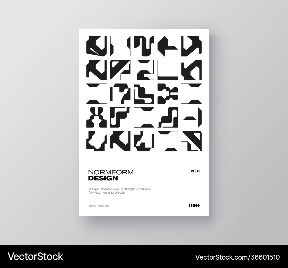 Post-modern poster design cover mockup Royalty Free Vector