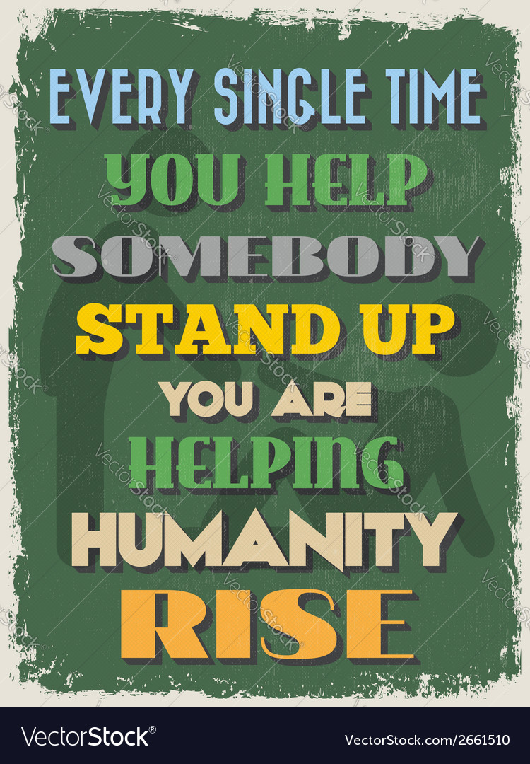 Retro vintage motivational quote poster Royalty Free Vector