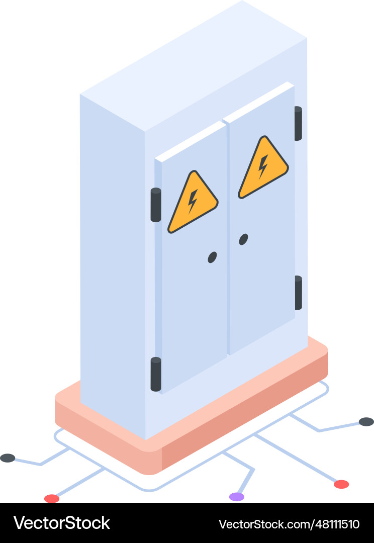 Trendy isometric icon of electrical panel Vector Image