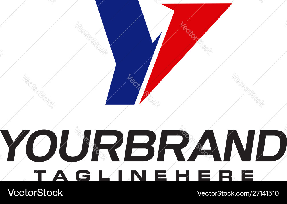 Unique logo that forms letter y matches your Vector Image
