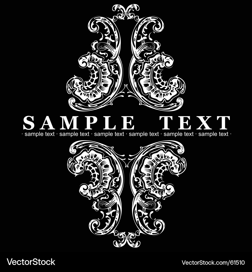 Vertical decorative vintage ornate banner Vector Image