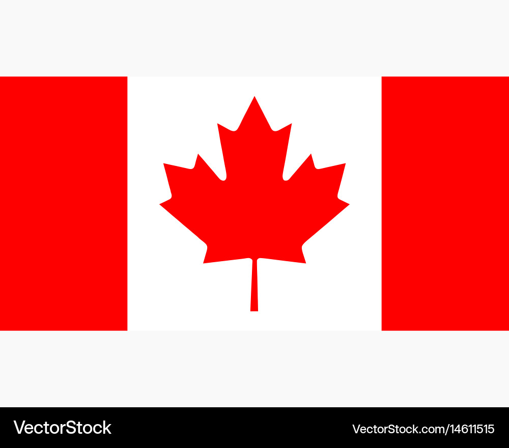 Colored flag of canada Royalty Free Vector Image