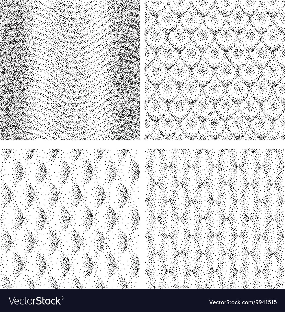 Halftone shapes pattern Royalty Free Vector Image