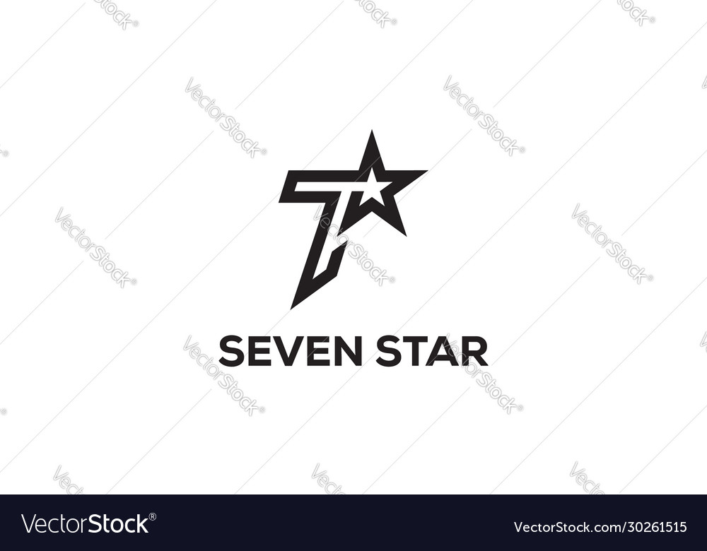Seven star logo design concept Royalty Free Vector Image Seven star logo design concept Royalty Free Vector Image