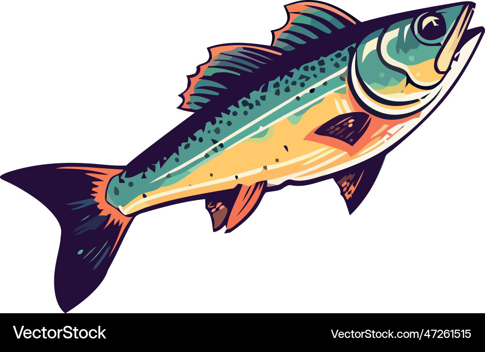 Underwater fish sea life Royalty Free Vector Image