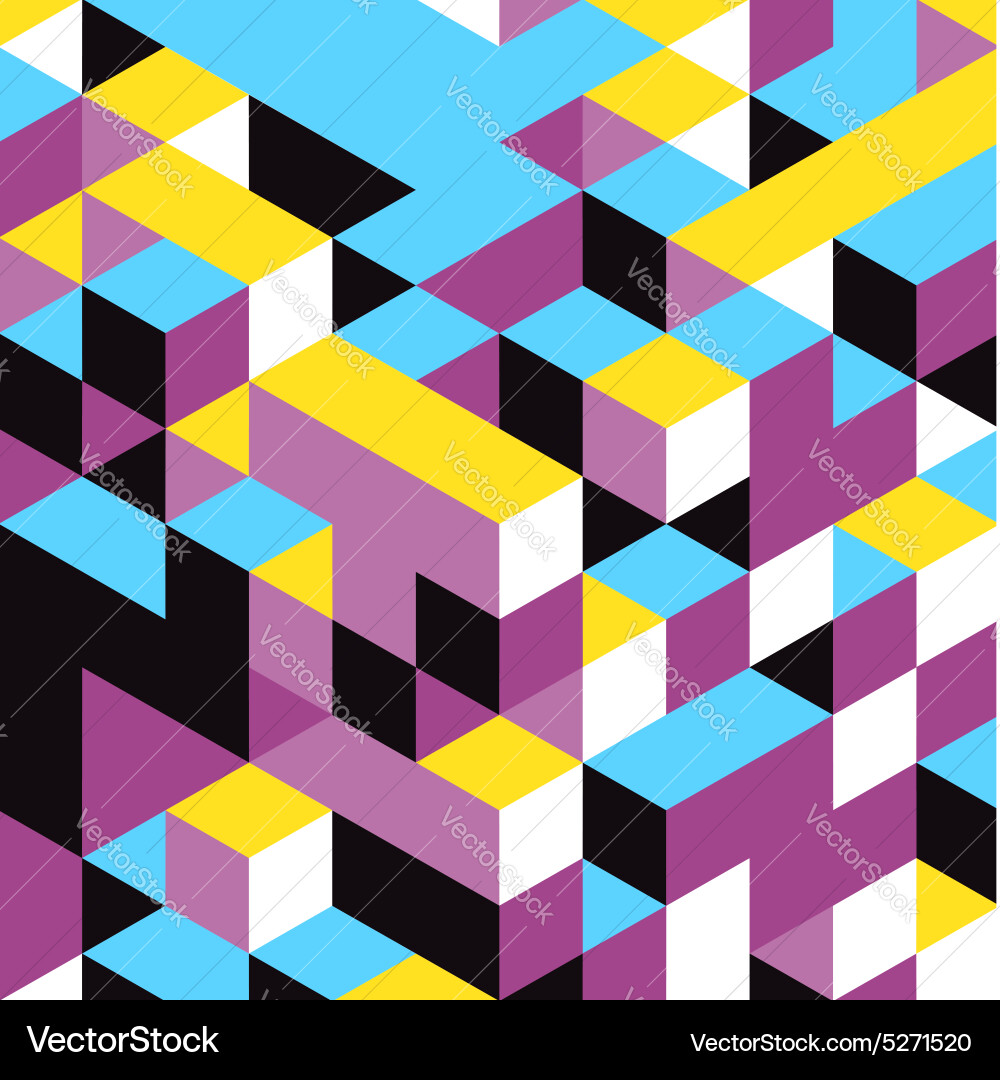 Abstract 3d geometrical background mosaic Vector Image