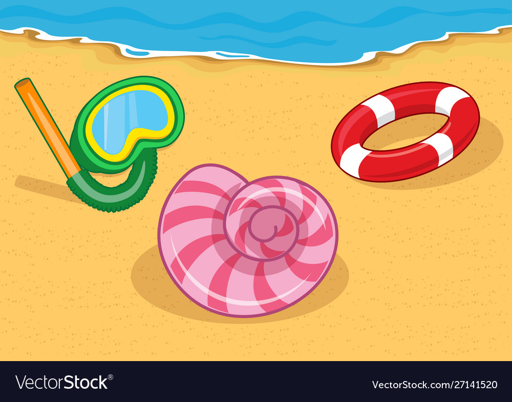 Beach elements Royalty Free Vector Image - VectorStock