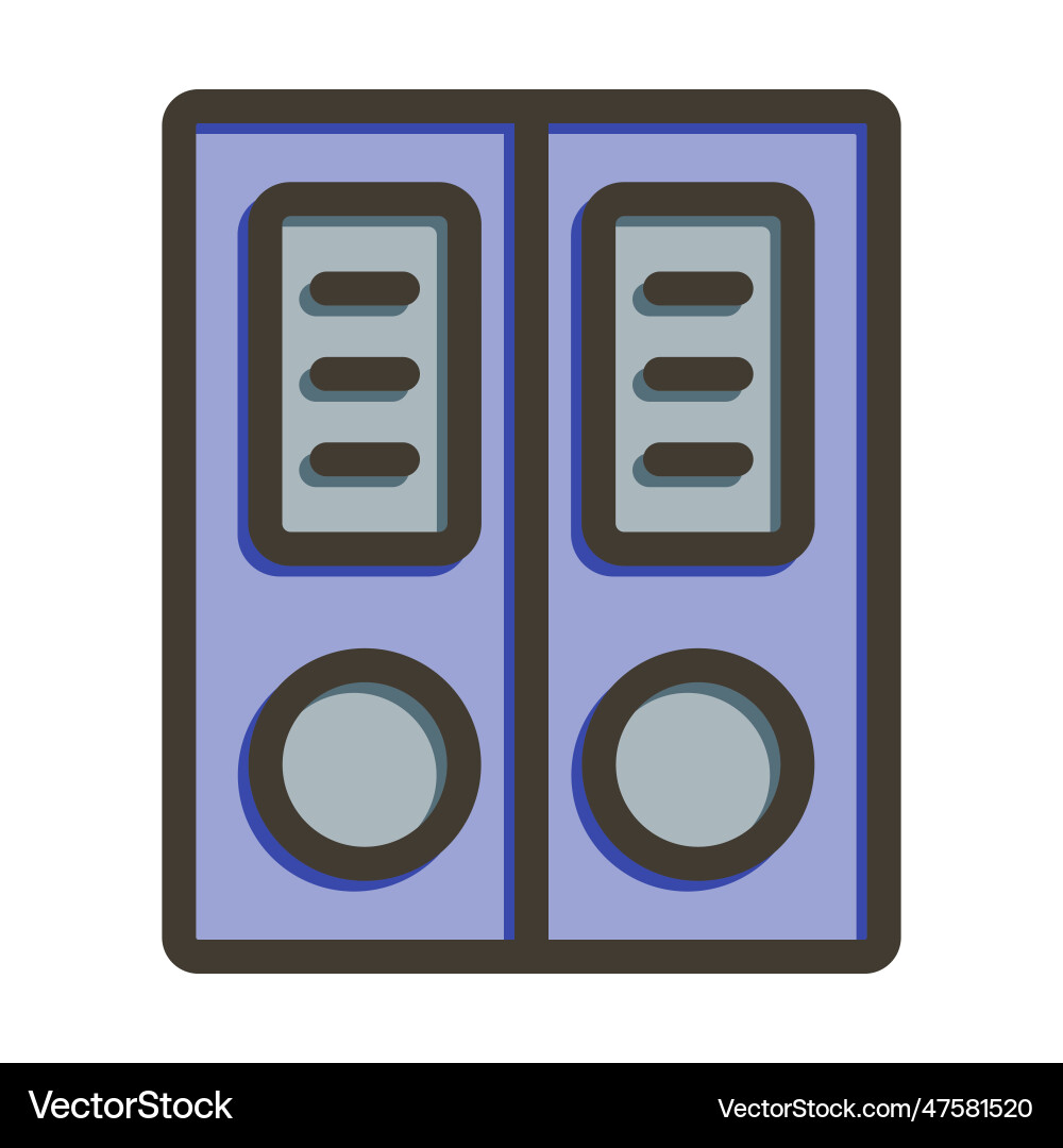 Binder thick line filled colors for personal and Vector Image