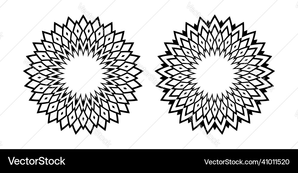 Decorative circle patterns Royalty Free Vector Image