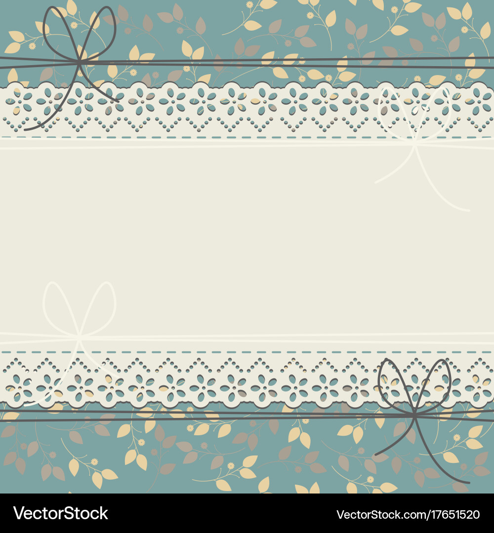 Elegant lace frame with spring flowers Royalty Free Vector